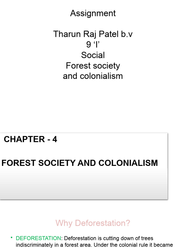Forest Society and Colonial Impact | PDF | Forests | Forestry