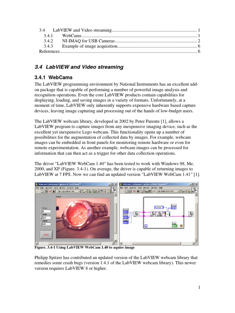 3 4 LabVIEW and Video Streaming | PDF | Device Driver | Usb