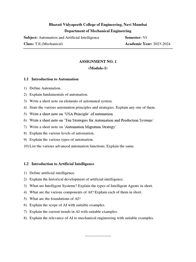 Assignment-1 AAI (FH2024) | PDF