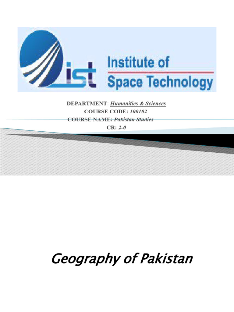 Geography of Pakistan | PDF | Mountains | Indus River