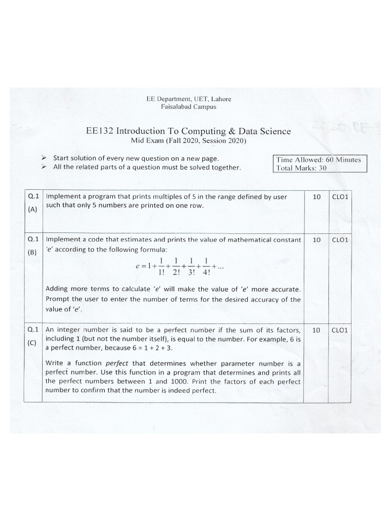 Past Papers 20 | PDF