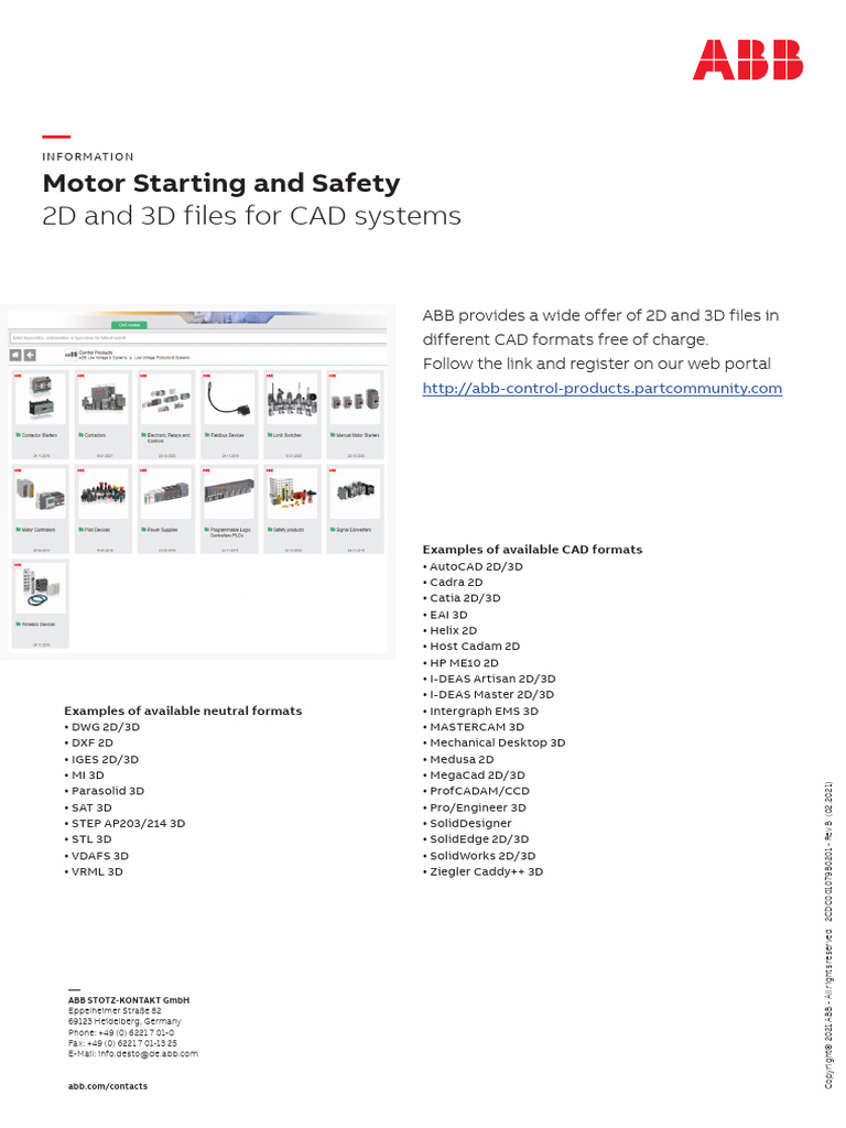 2CDC001079B0201 - Rev B - MSS 2D and 3D Files For CAD Systems | PDF