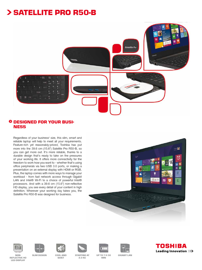 Toshiba Laptop Description | PDF | Laptop | Random Access Memory