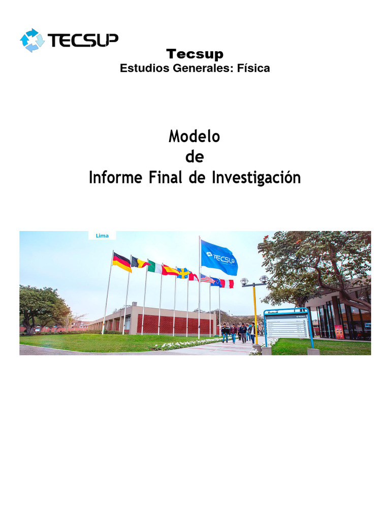 Formato Modelo de Informe Final de Investigacion | PDF | Investigación cuantitativa | Estadísticas