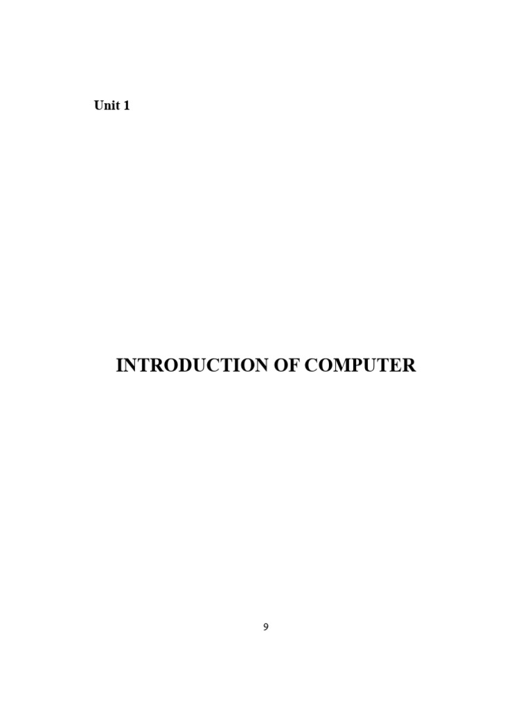 Unit 1 | PDF | Operating System | Computer Hardware