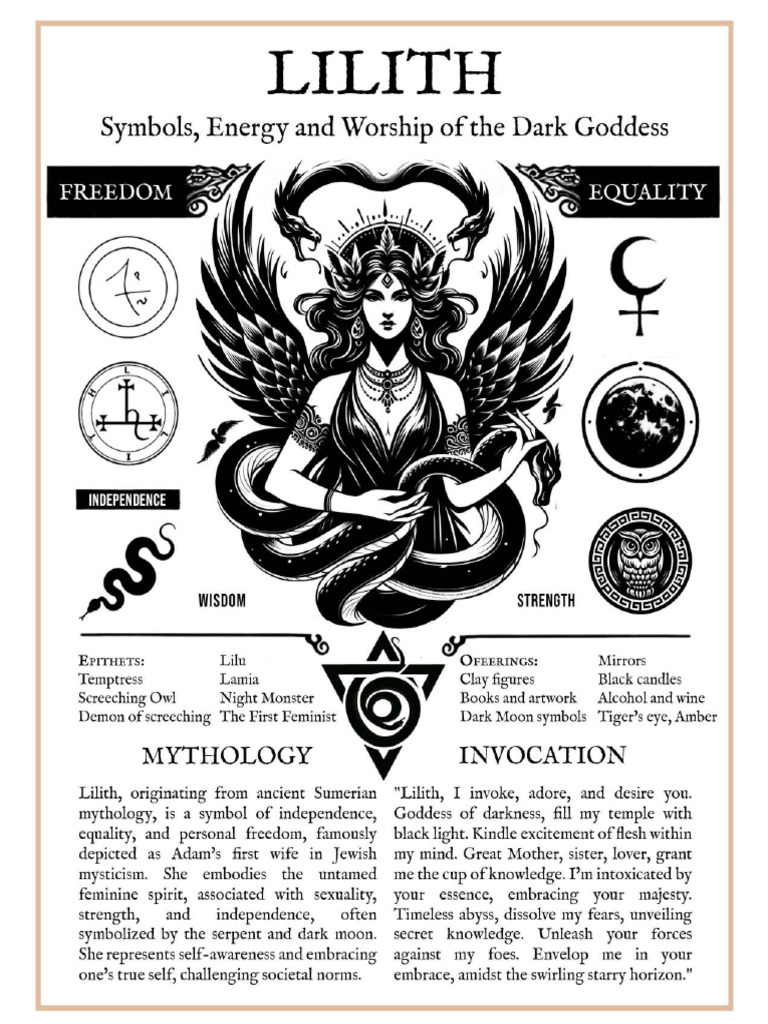 Lilith Goddess Symbols And Offerings Spells8 Pdf
