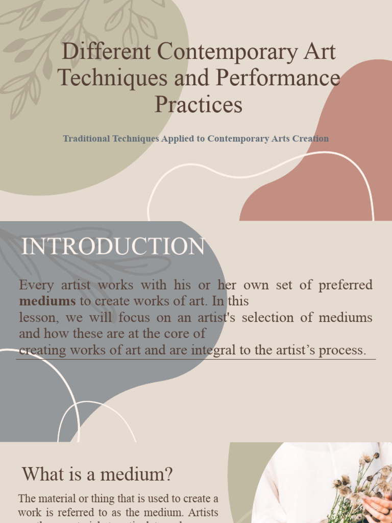 Contemporary Art Techniques Explained | PDF