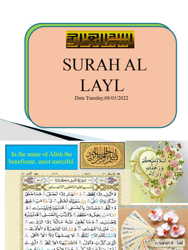 Surah Al Lail - PPT | PDF | Religious Belief And Doctrine | Semitic Words And Phrases