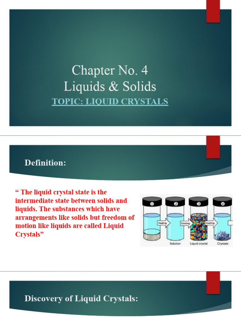 CH 4 Liquid Crystals | PDF | Liquid Crystal | Liquids