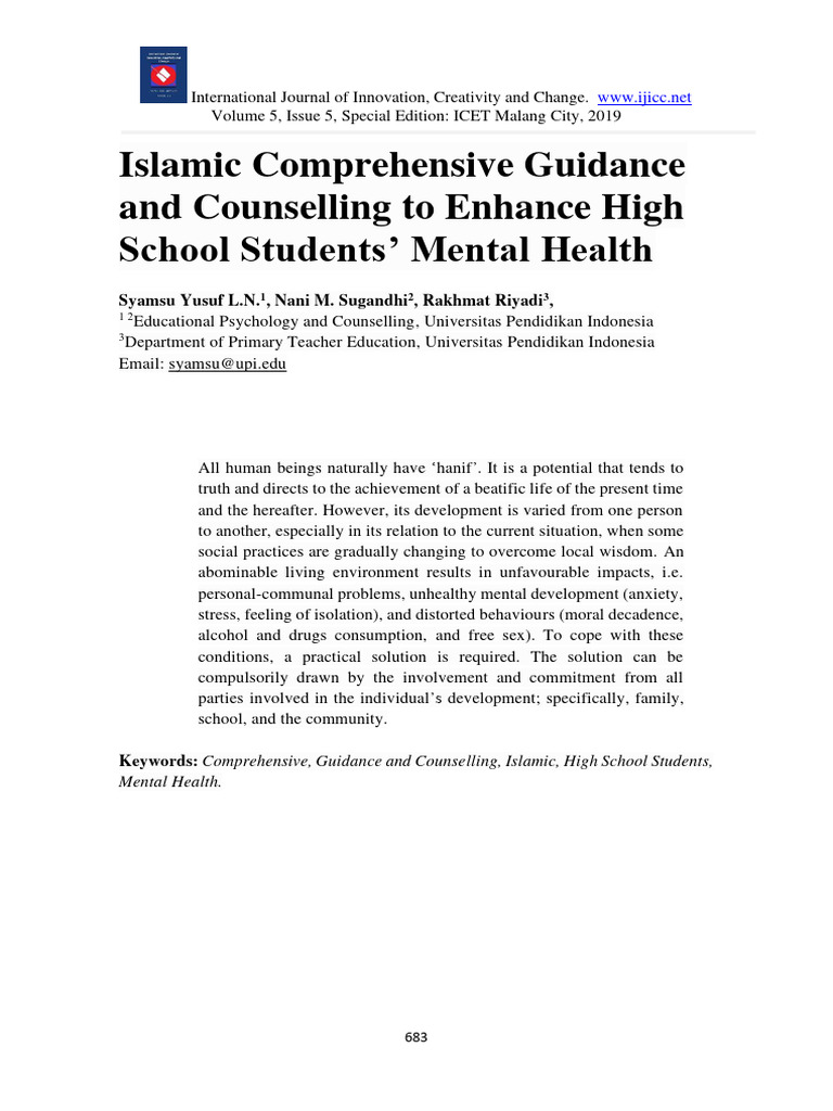 Islamic Concept of Guidance Counseling | PDF | Social Support | Learning