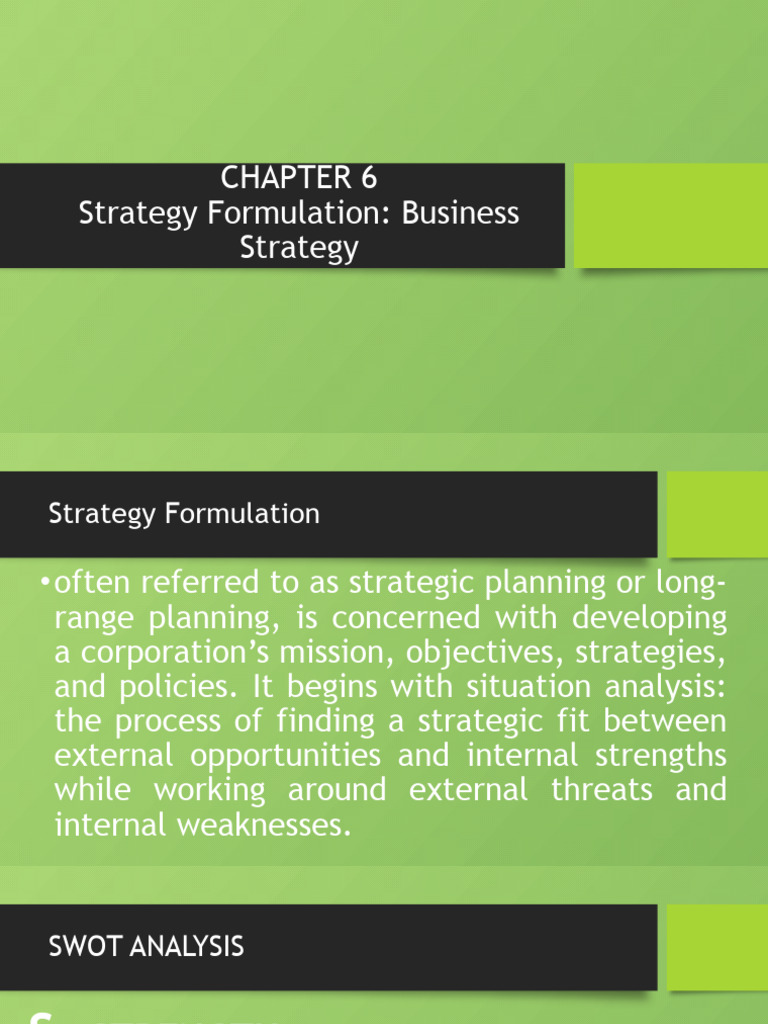 CHAPTER 6 Strategy Formulation Business Strategy | PDF | Strategic Management | Competitive ...