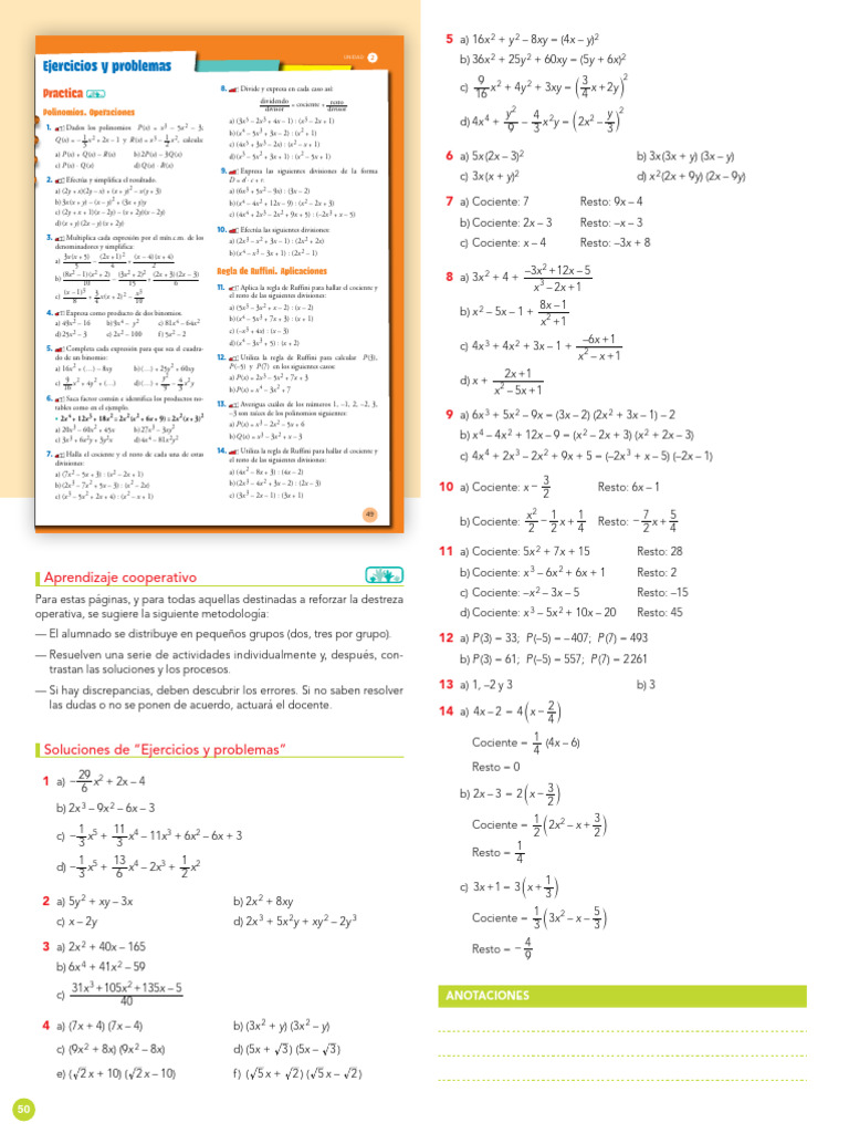 Soluciones TEMA 2 | PDF | Factorización | Matemáticas discretas