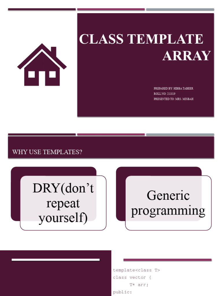 Class Template Array | PDF | Object Oriented Programming | Computing