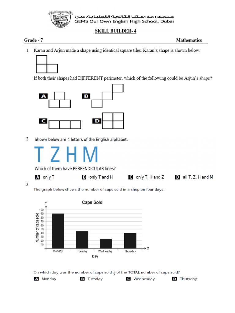 GR 7 Skill Builder 4 | PDF