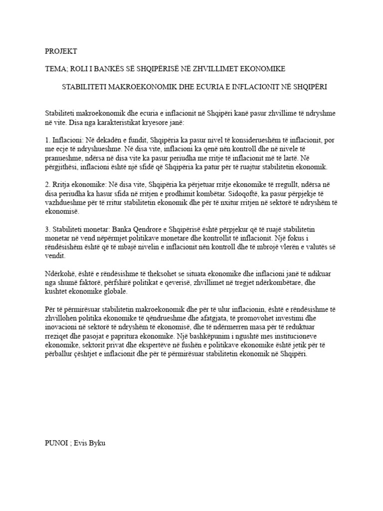 Detyra No.1 Ekonomi | PDF