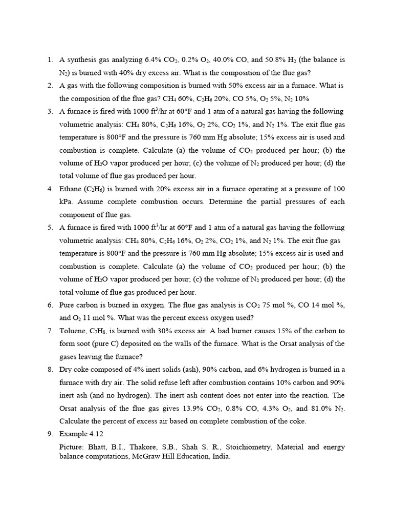 Sample Problem Mod 4 CPC | PDF | Combustion | Carbon Dioxide