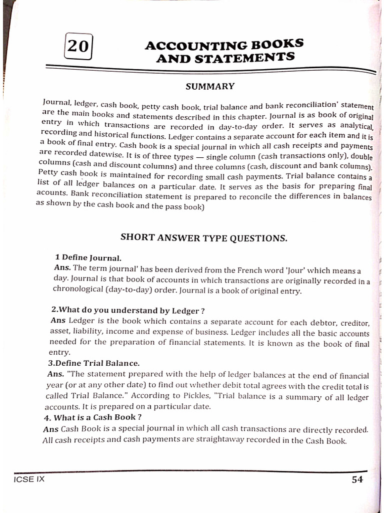 Accounting Books And Statements Pdf