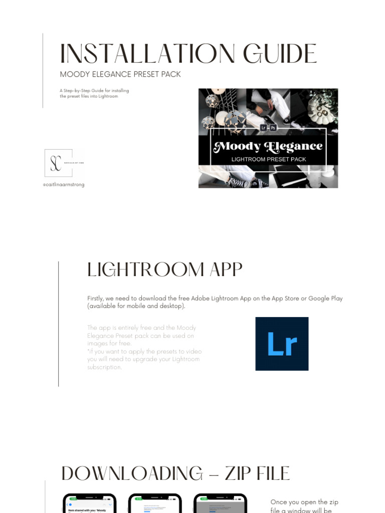 Lightroom Presets Installation Guide | PDF | Microsoft Windows ...