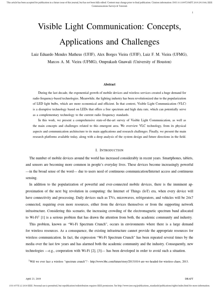 L. Matheus - 2019 - Visible Light Communication Concepts, Applications ...