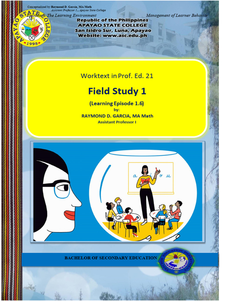 Prof. Ed. 21 Worktext Episode (1.6) | PDF | Learning | Teachers Prof. Ed. 21 Worktext Episode (1.6) | PDF | Learning | Teachers