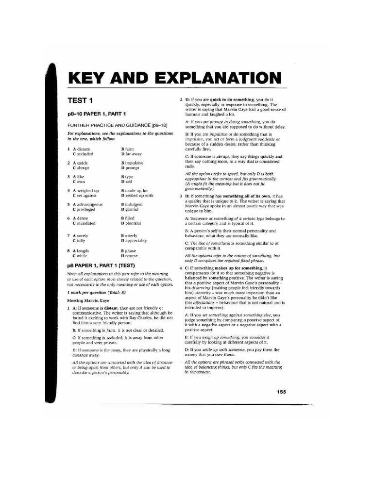 Cpe Test Builder 4 Key & Explanation | PDF