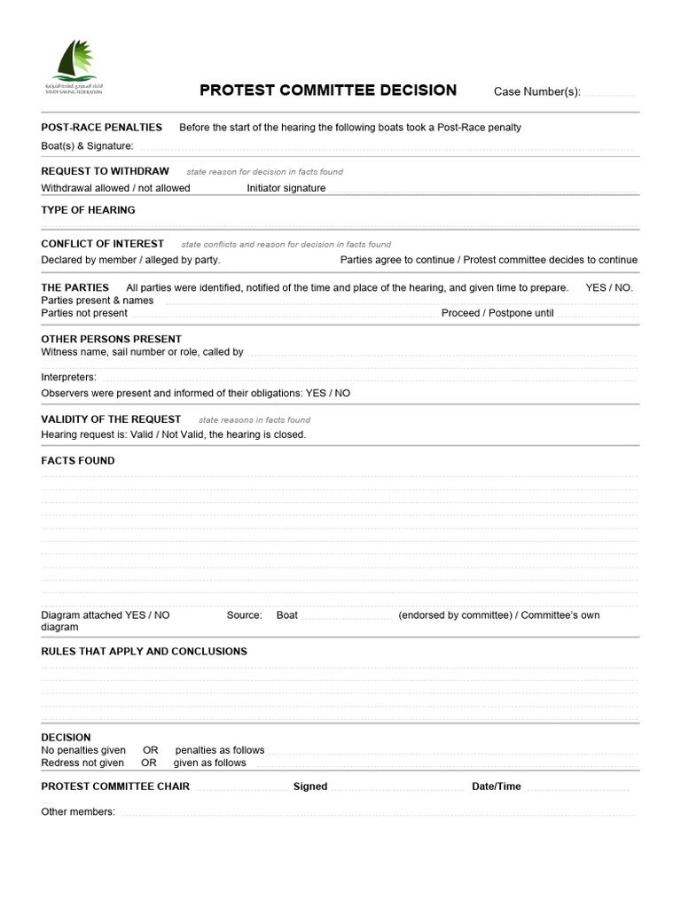 Protest Decision Form | PDF