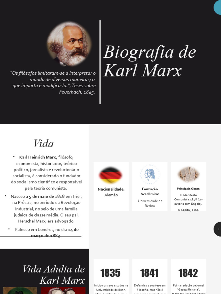 Biografia de Karl Marx | PDF | Karl Marx | Friedrich Engels