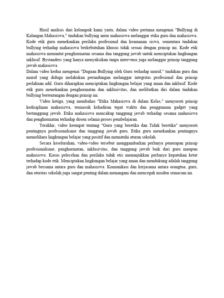 Etika Dan Profesionalisme Guru (Ruang Kolaborasi) | PDF