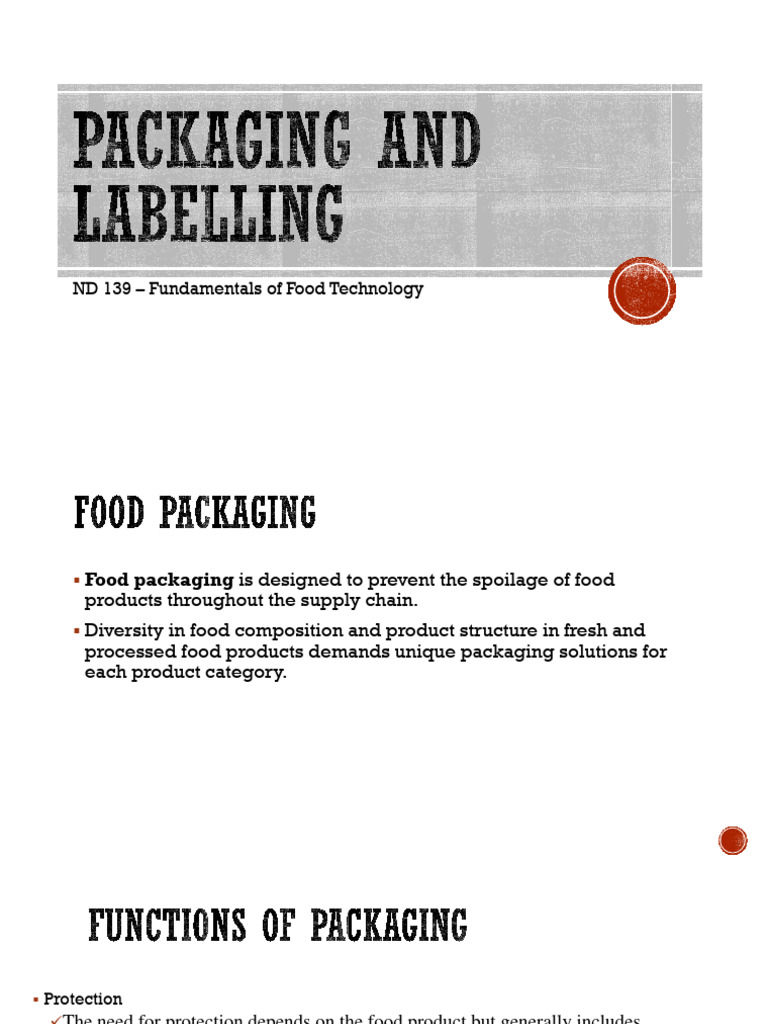ND 139 Lesson 2 | PDF | Packaging And Labeling | Plastic