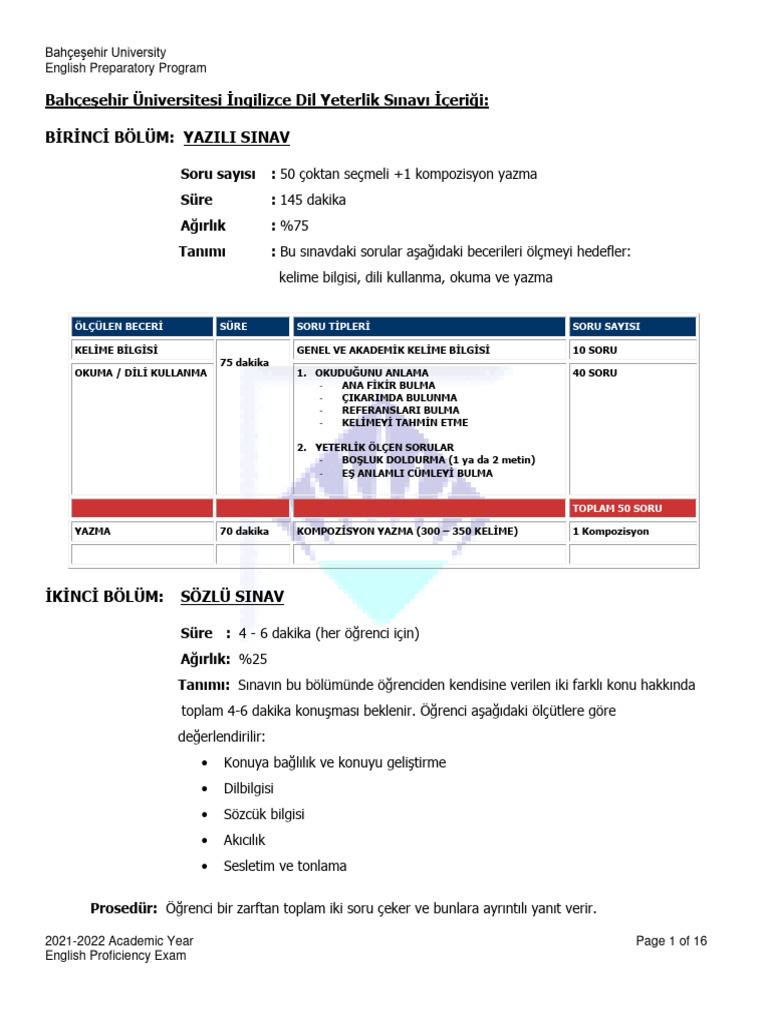 b66mvjt5c8ypa-BAU Sample Proficiency Exam - 2021-2022 Fall Term | PDF