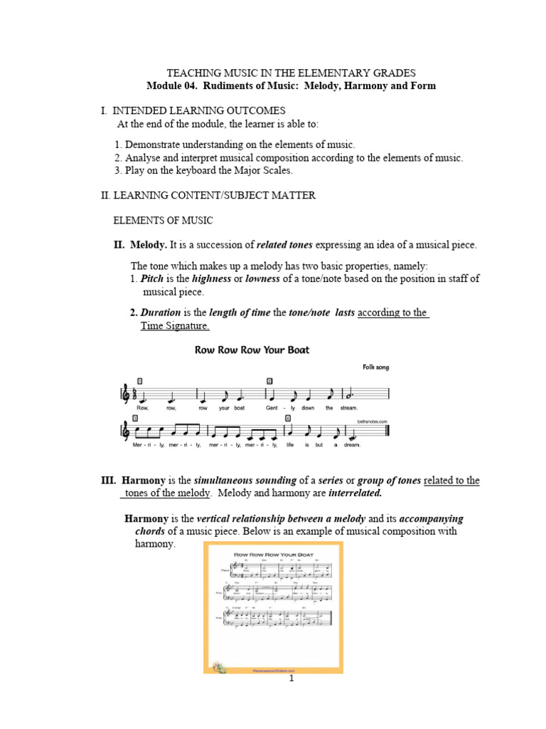 Module 4 | PDF | Scale (Music) | Tempo