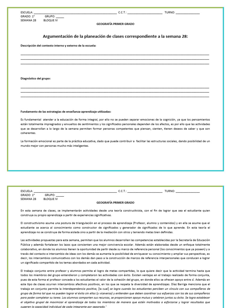 Planeacion Primer Grado Secundaria Geografia Semana 28 | PDF ... Planeacion Primer Grado Secundaria Geografia Semana 28 | PDF ...