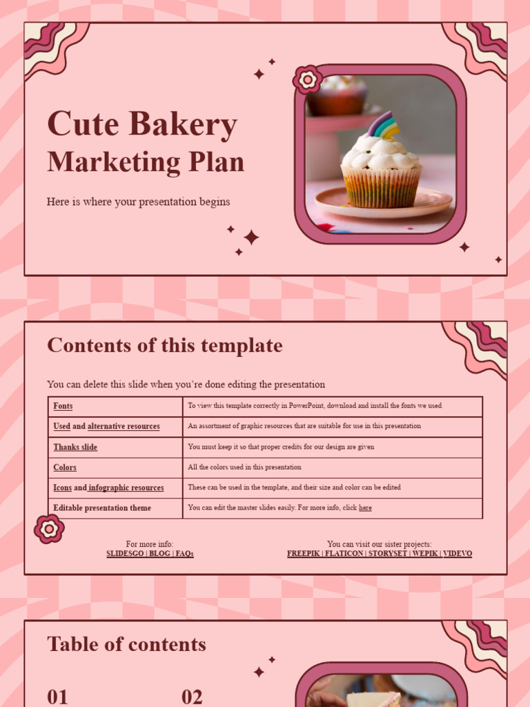 Cute Bakery Marketing Plan by Slidesgo | PDF | Innovation | Icon ...