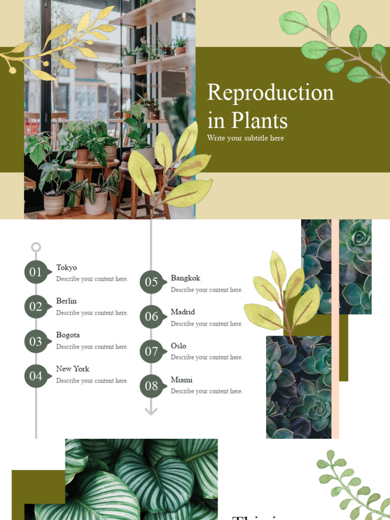 Reproduction in Plants Creative Presentation Green Variant | PDF ...