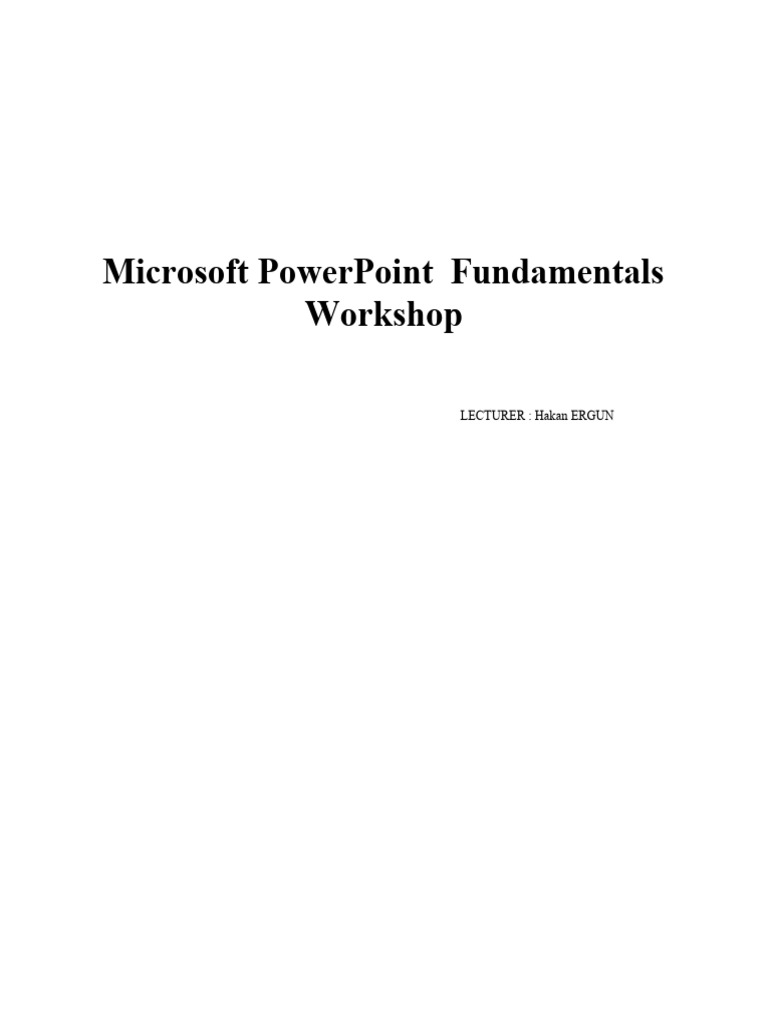 Microsoft PowerPoint Fundamentals | PDF | Microsoft Power Point | Window (Computing)