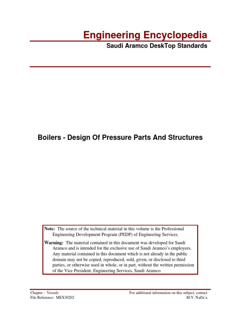 Boiler - Design of Pressure Parts & Structures | PDF | Boiler | Pipe ...