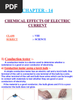 Chemical Effects of Electric Current Notes Class8 | PDF