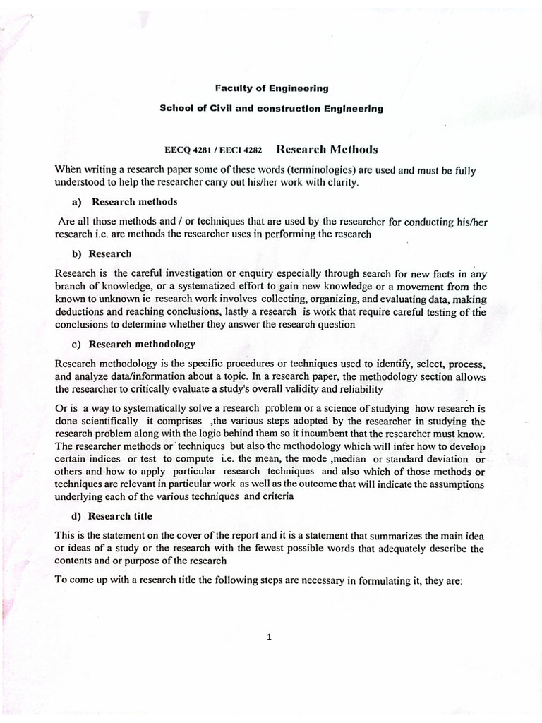 Research Methods 1 | PDF