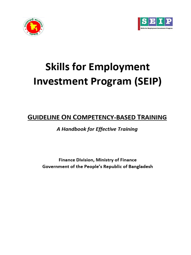 Guideline on Competency Based Training | PDF | Learning | Disability