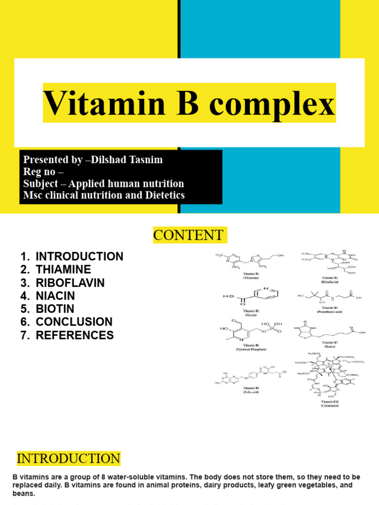 Vitamin B Complex | PDF | Vitamin | Redox