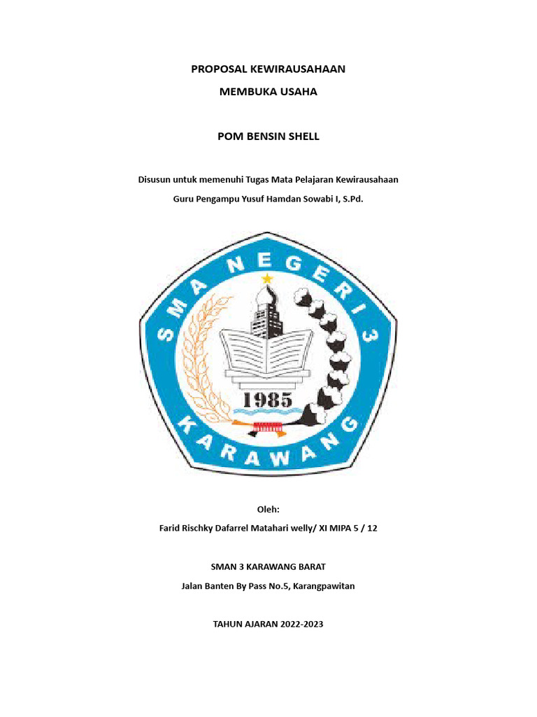 Contoh Cover Yang Betul Pkwù Dulu | PDF