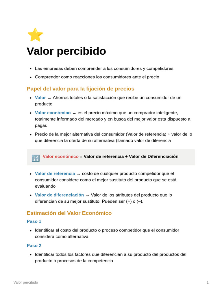Valor Percibido | PDF