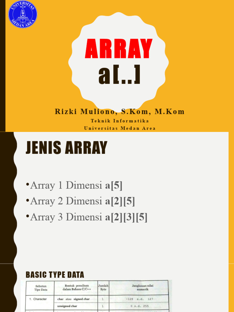 Pertemuan 2 Type2 Array | PDF