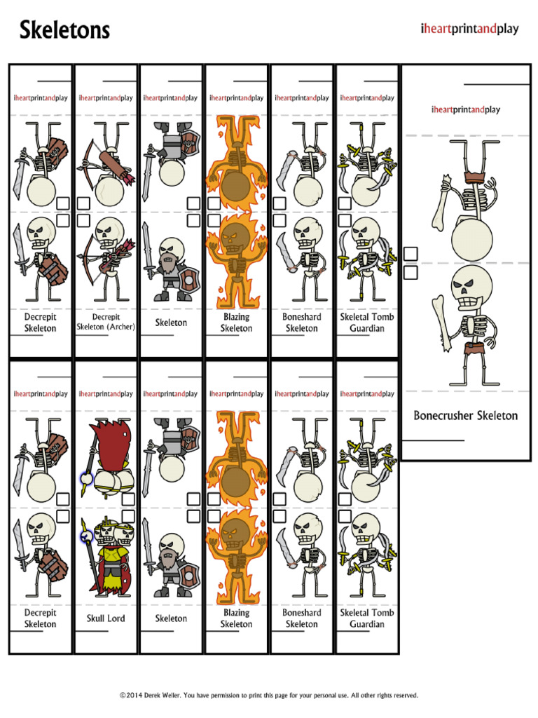 Iheartprintandplay - Skeletons | PDF