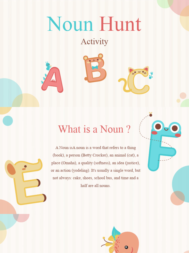 Noun Hunt Activity A to Z | PDF | Philosophy | Language Arts & Discipline