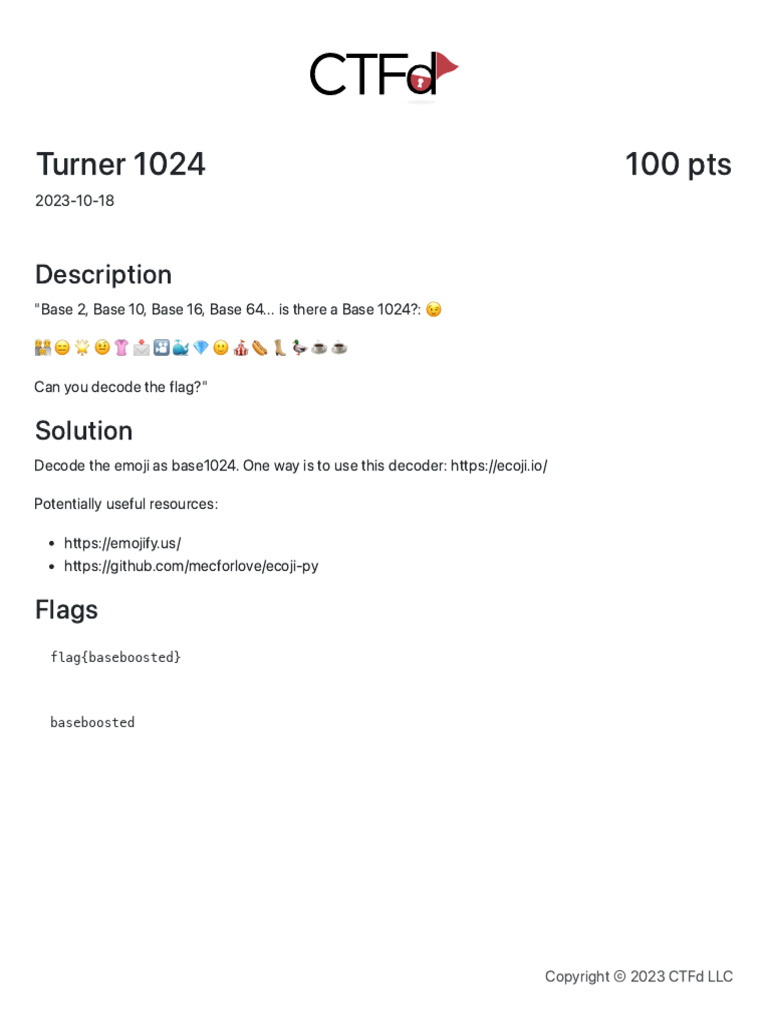 Decode Emoji Flag in Base 1024 | PDF