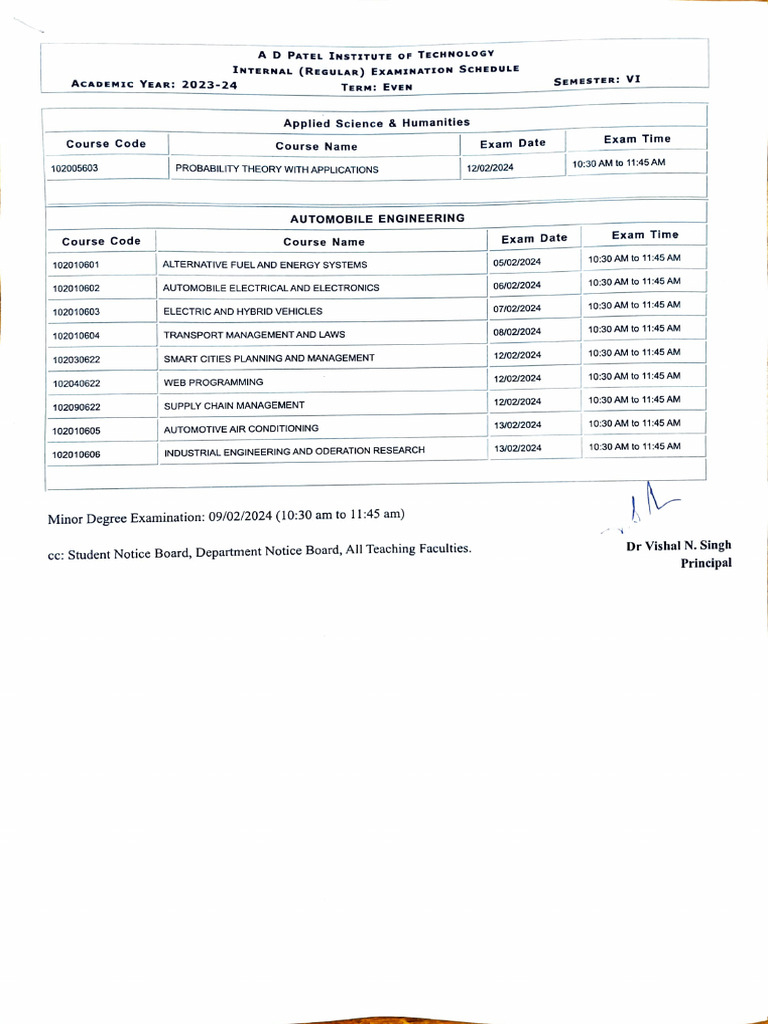 Sem VI Mid Semester Exam | PDF | Engineering | Computer Programming