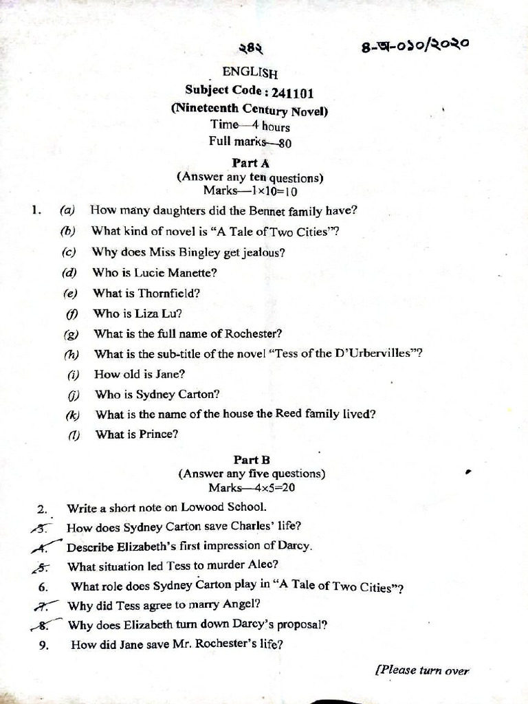 4th Year Exam Questions 2020 | PDF