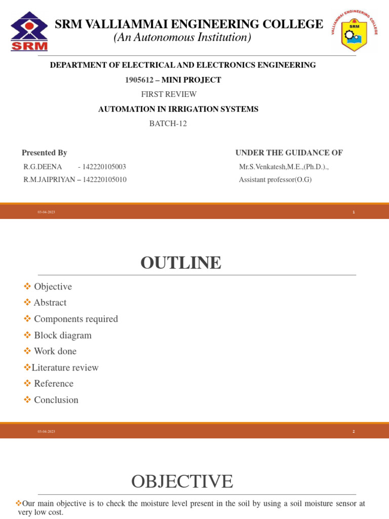 Batch-12 First Review | PDF | Internet Of Things | Arduino