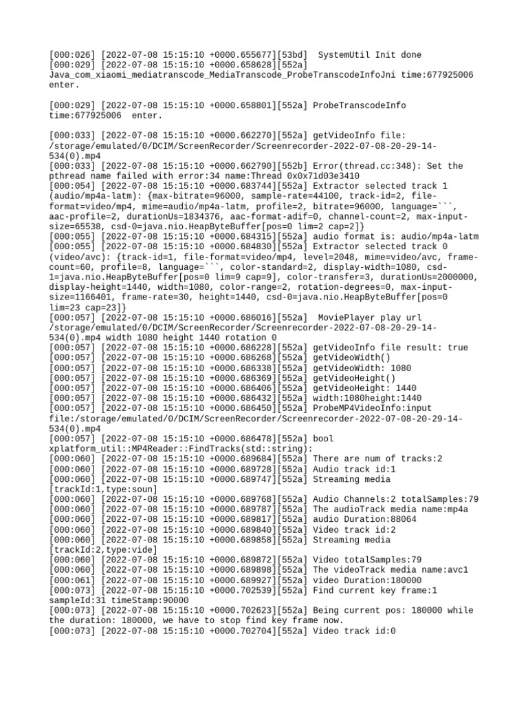 Trace | PDF | Codec | Data Compression